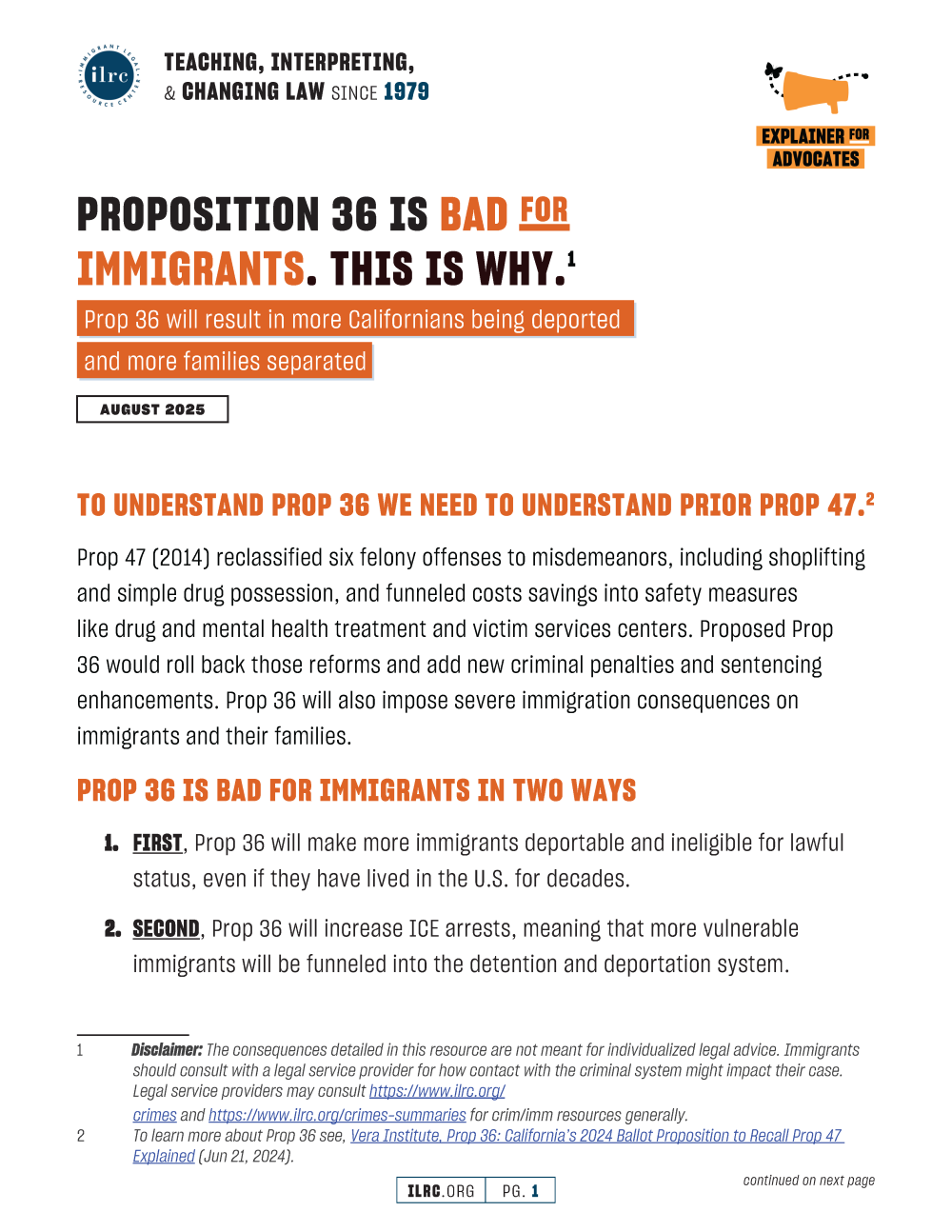 Proposition 36 Is Bad for Immigrants. This is Why. | Immigrant Legal ...